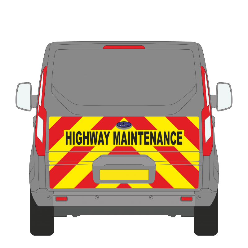 Ford Transit Custom Tailgate 2018 on Half Height (FTCU019) - Chevron Centre